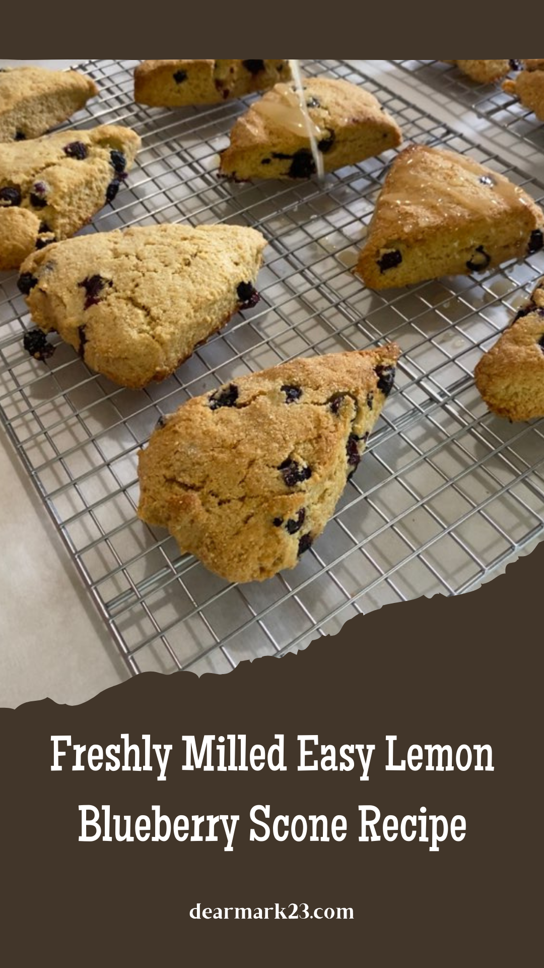 Freshly Milled Easy Lemon Blueberry Scone Recipe - dearmark23.com